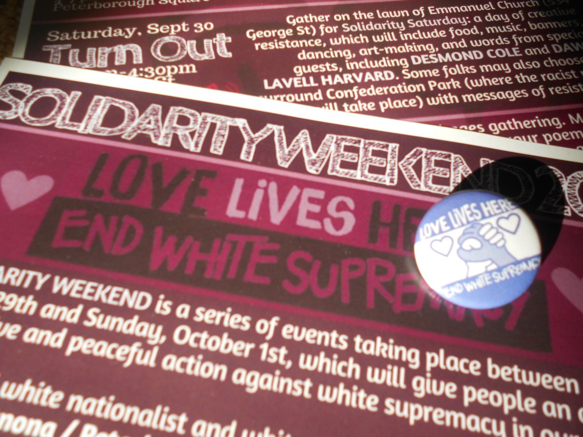 Solidarity Weekend Statement – October, 2017 – JOURNEY Magazine